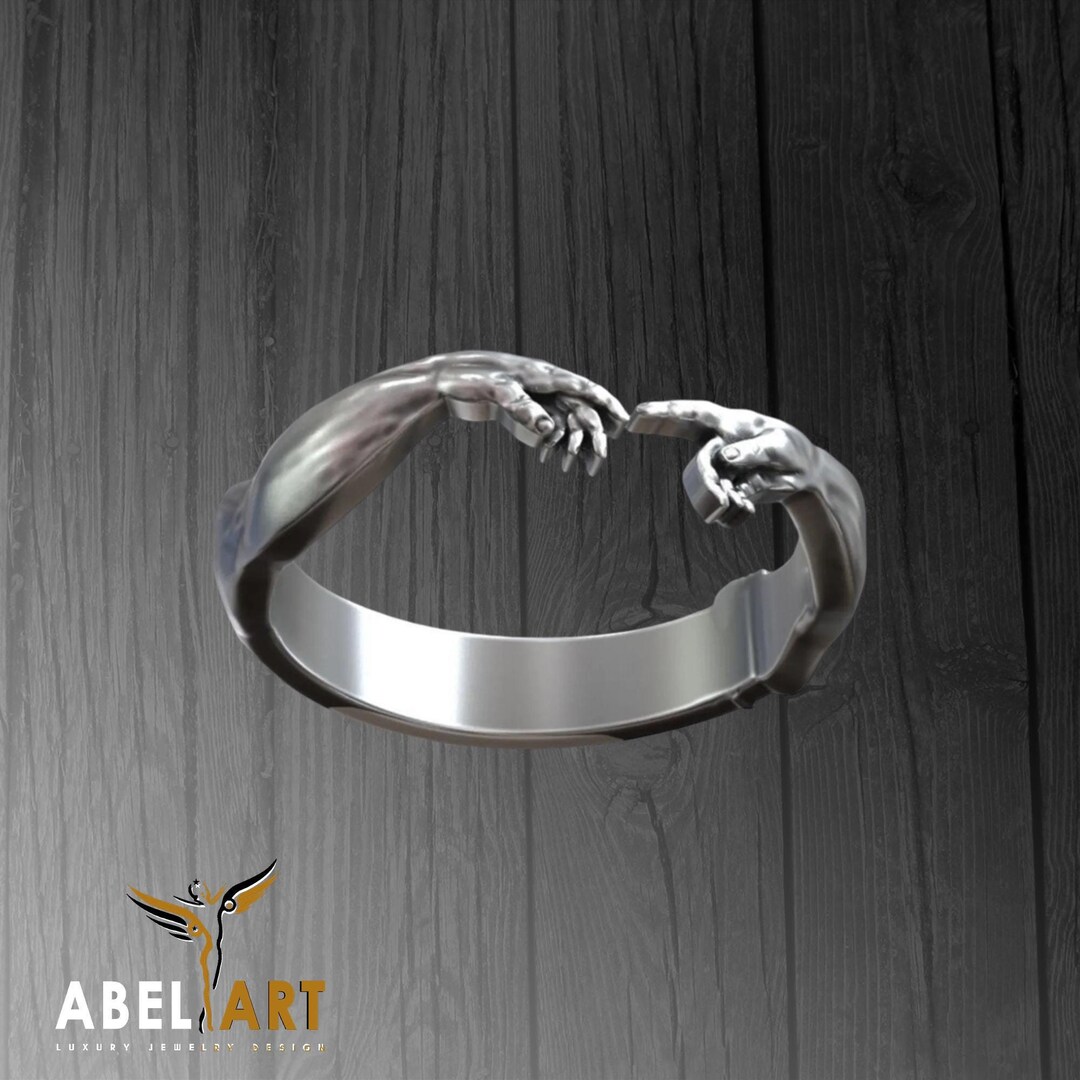 Hand of God Ring – the Creation of Adam Ring – Michelangelo Inspired ...