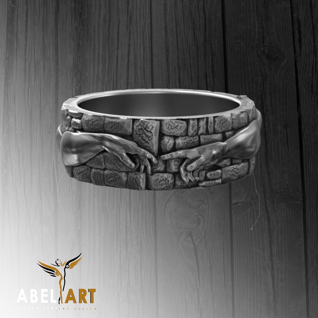 Hand of God Ring – the Creation of Adam Ring – Michelangelo Inspired ...