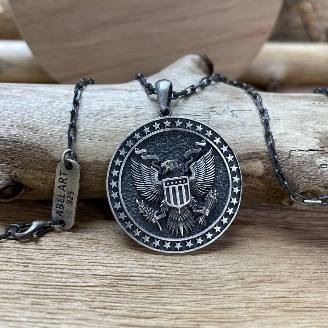 Sterling Silver American Eagle Ring – Bold Patriotic Jewelry – Handmade ...