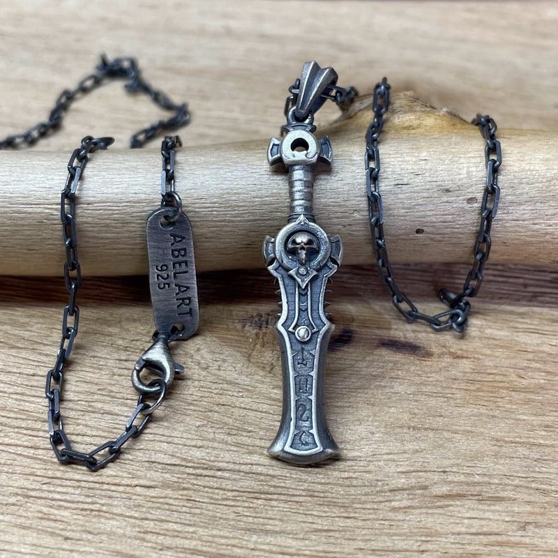 Mens Sword Necklace - Etsy