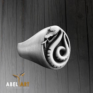 Hogwarts Family Draco Malfoy Slytherin Silver Ring Gift , Snake Ring - Etsy