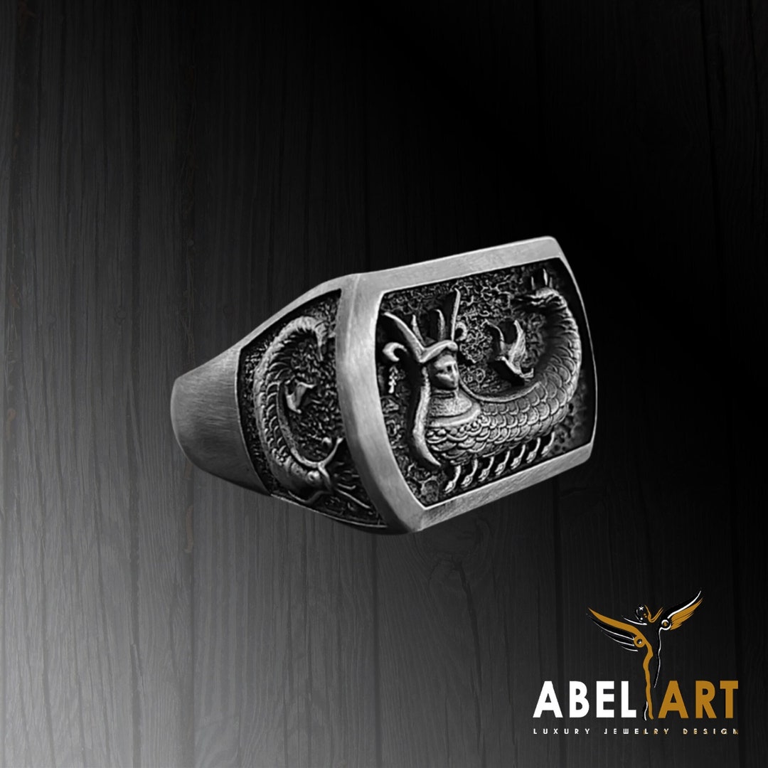 Basilisk Ring – 925 Sterling Silver Oxide – Mythical Creature Jewelry ...