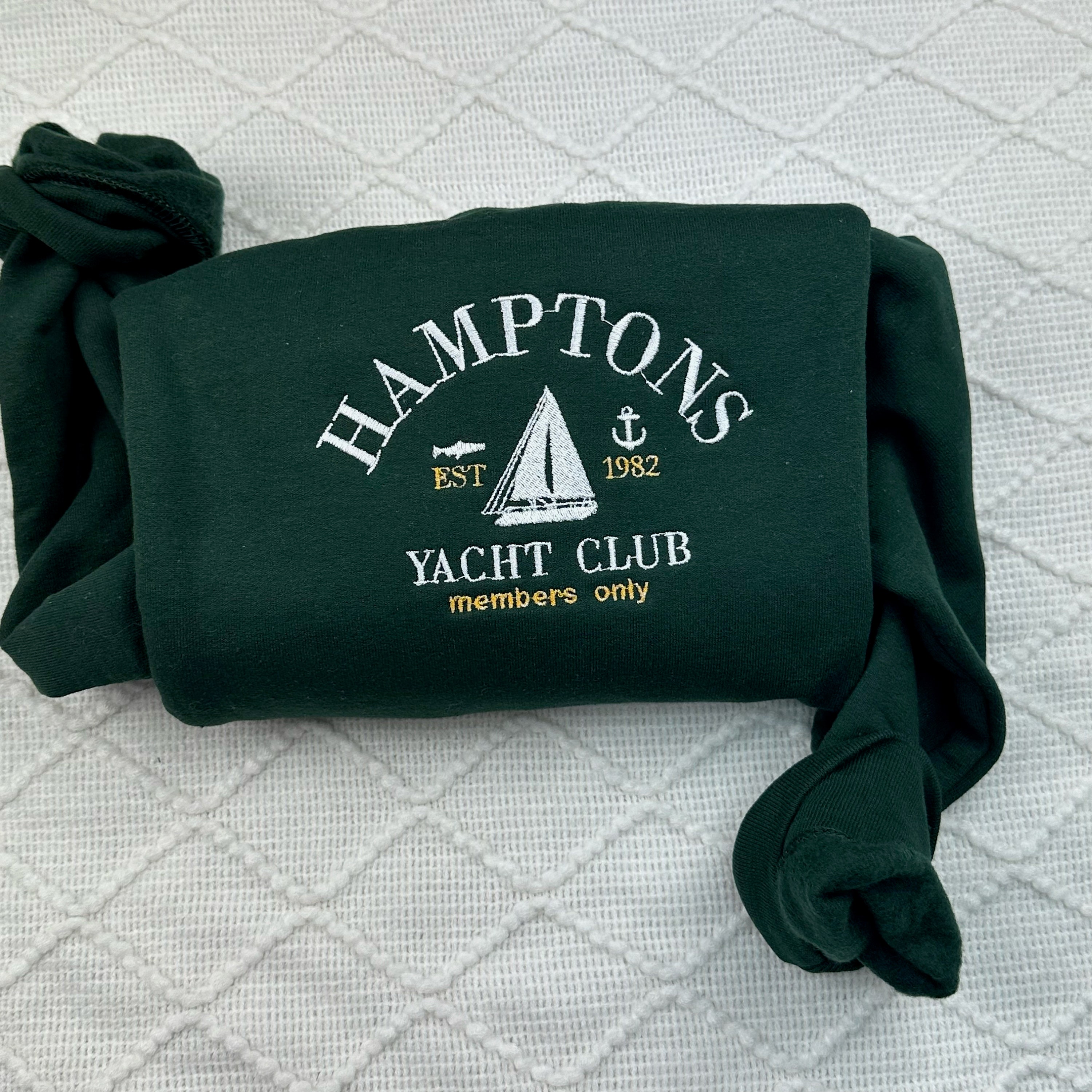 Embroidered Hamptons Sweatshirt - Etsy