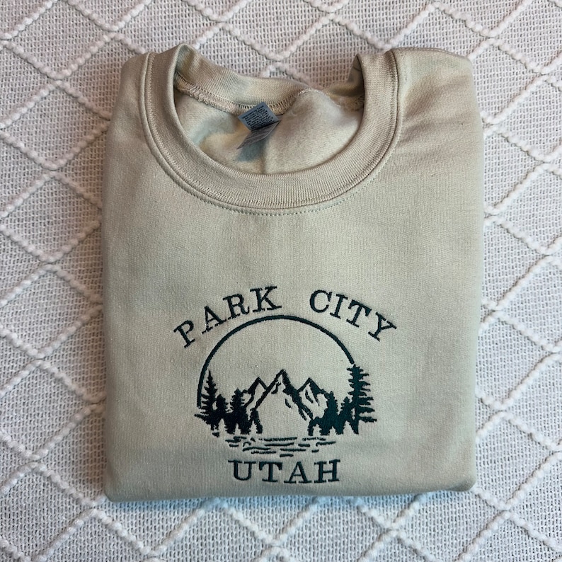 Embroidered Park City Utah Sweatshirt: National Park Crewneck - Etsy