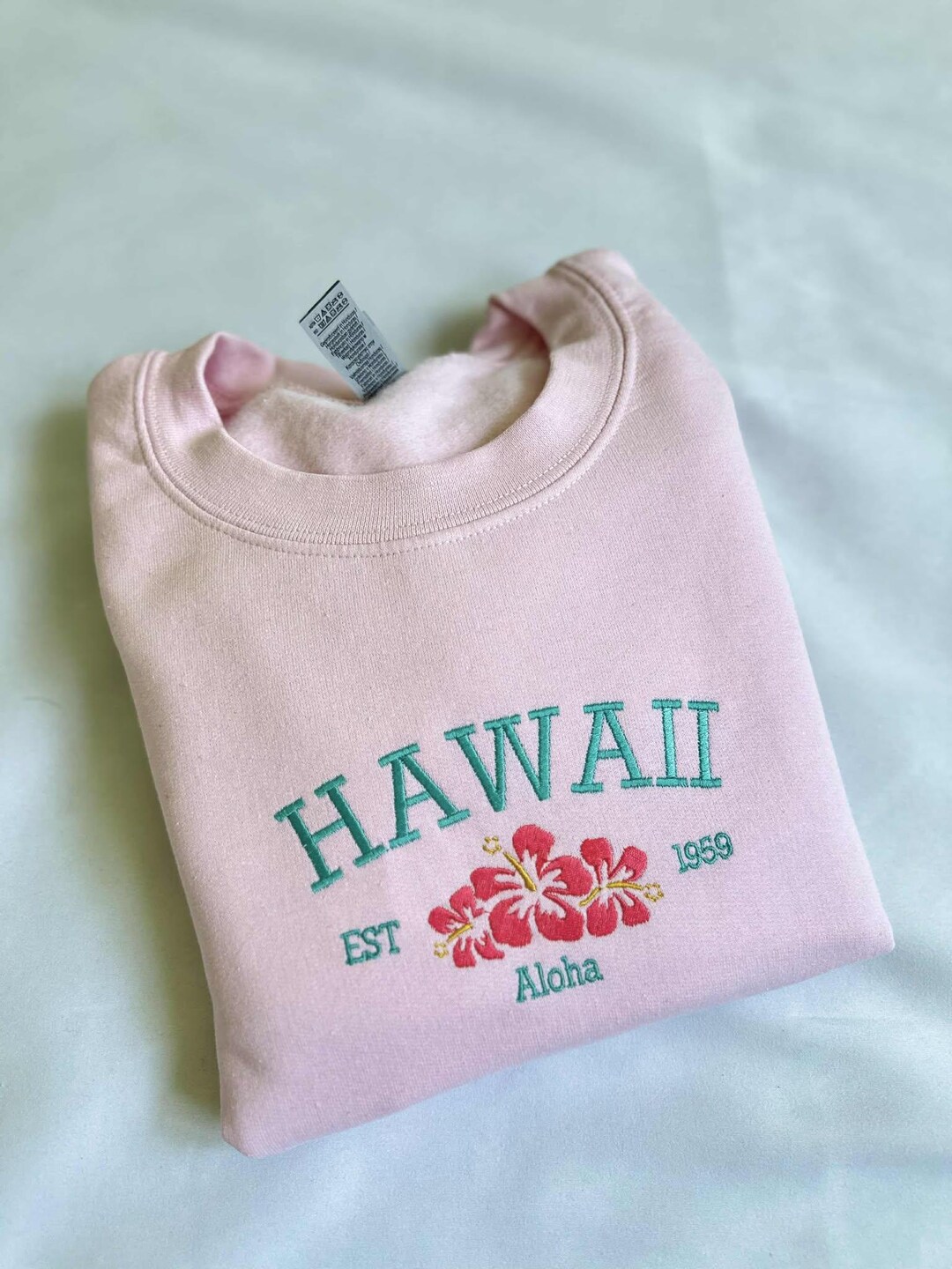 Embroidered Hawaii Aloha Sweatshirt: Unisex Vacation Crewneck - Etsy
