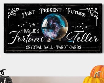 Personalized Fortune Teller Sign Halloween Wall Decor Fortune - Etsy
