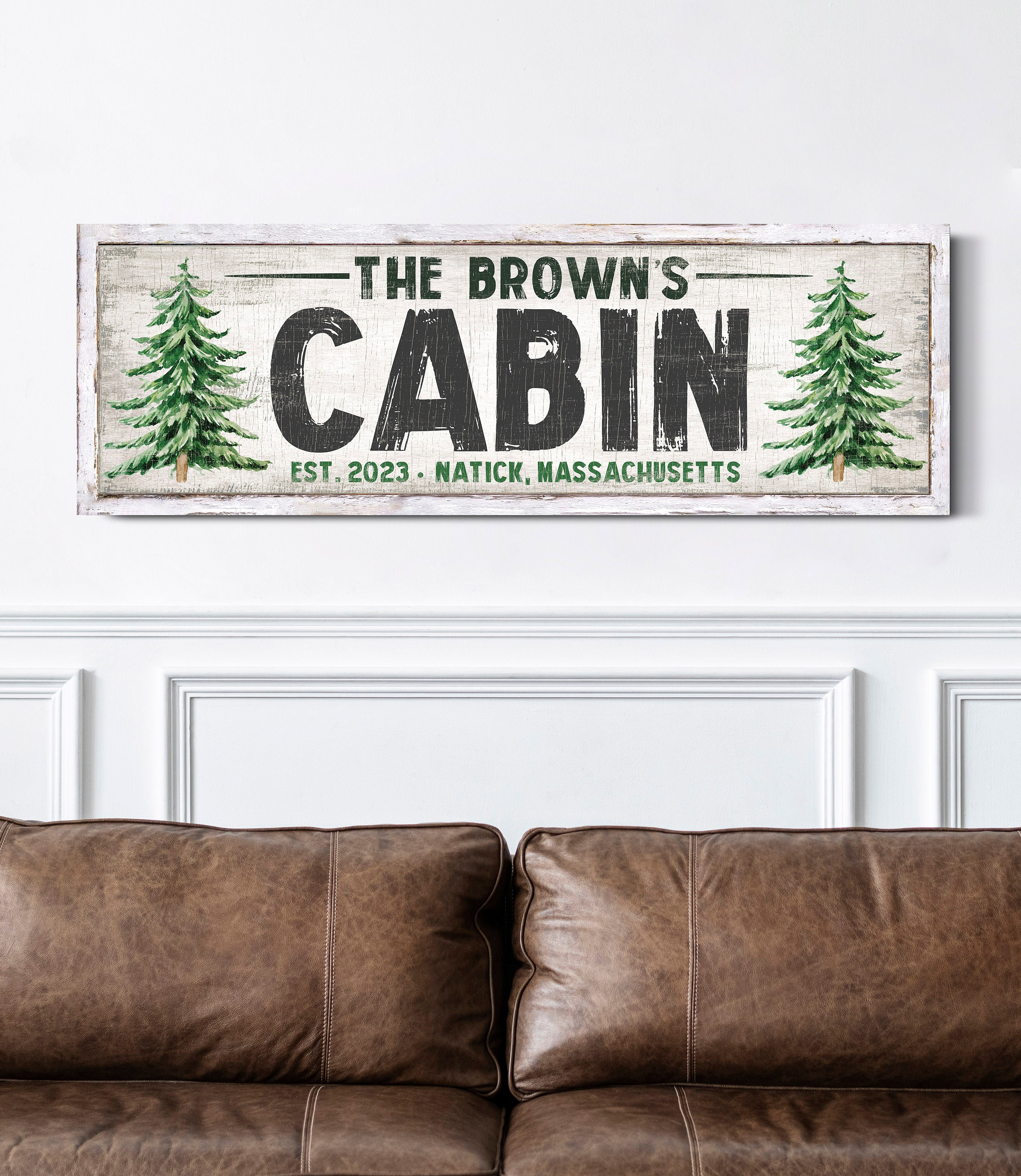 Personalized Cabin Sign, Custom Cottage Core Decor, Outdoor Cabin Sign ...
