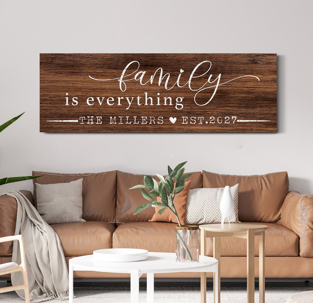 Personalized Family is Everything Sign With Family Name Dining Room ...