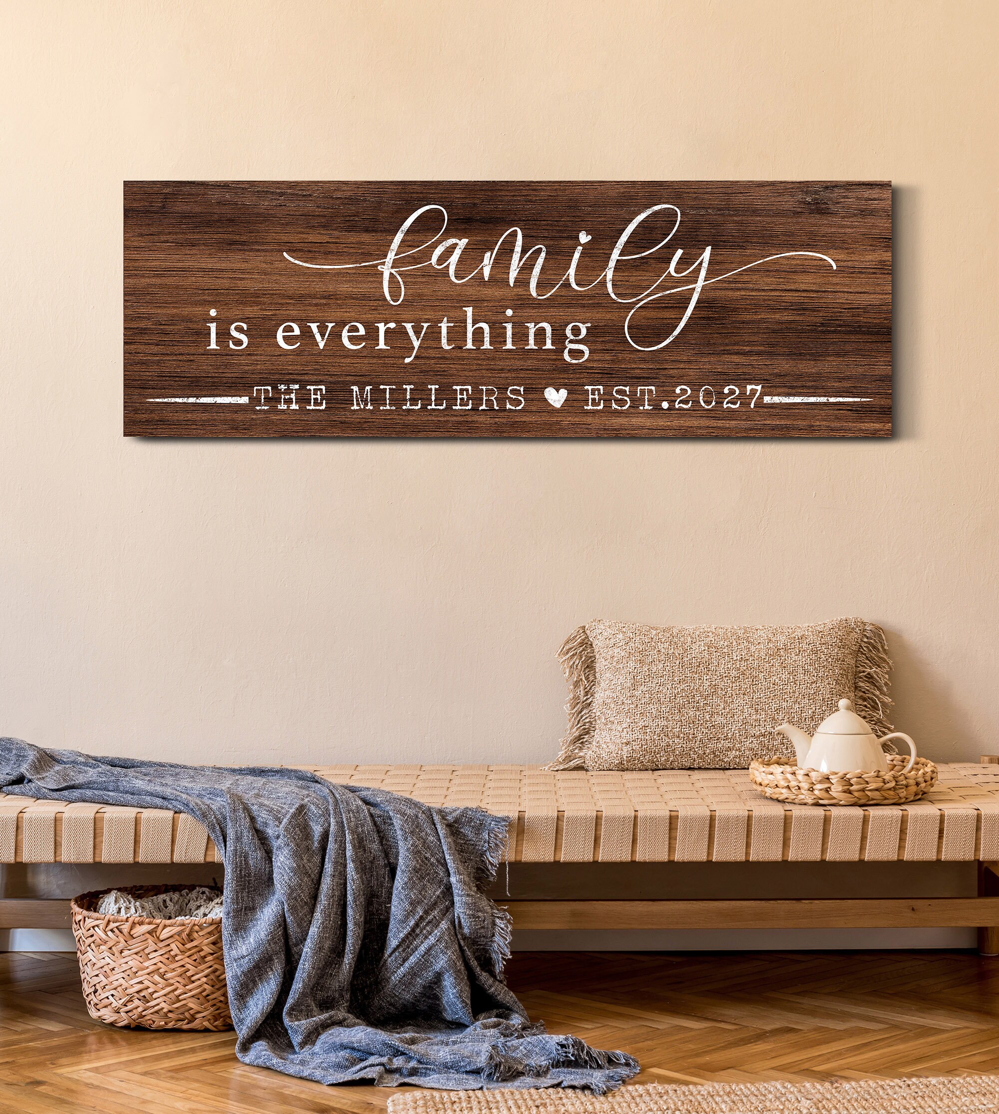 Personalized Family is Everything Sign With Family Name Dining Room ...