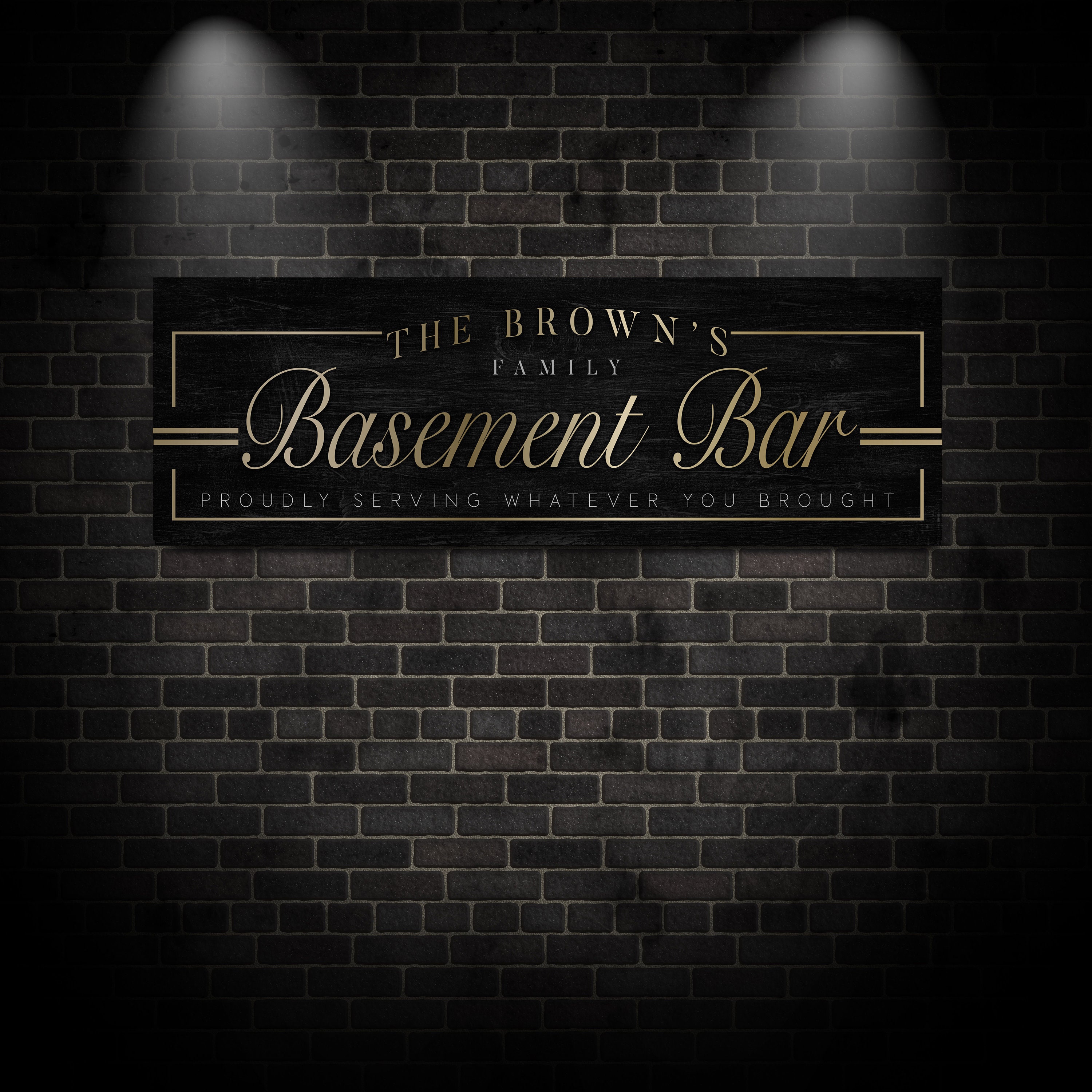 Personalized Basement Bar Sign, Custom Man Cave & Game Room Decor ...