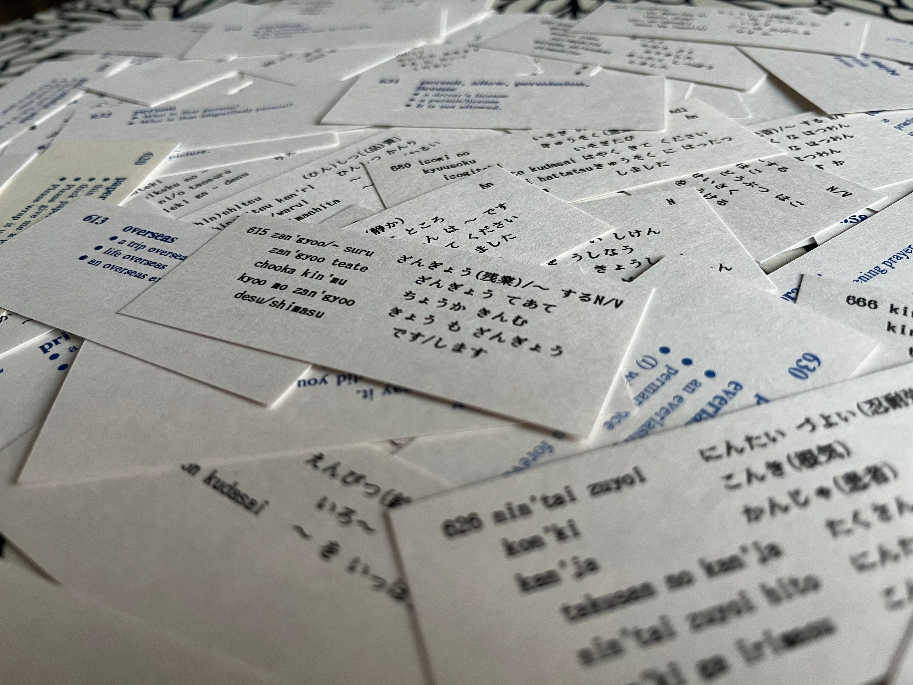 Japanese Vocabulary Flashcards Flash Cards for Junk Journaling Ephemera ...