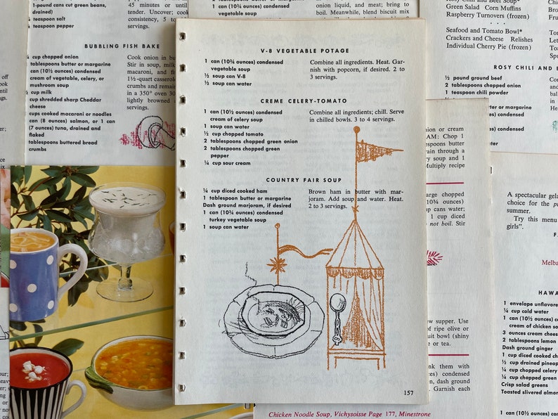 1960's Cookbook 20 Pages Vintage Illustrated Recipes for Junk Journaling Paper Ephemera - Etsy