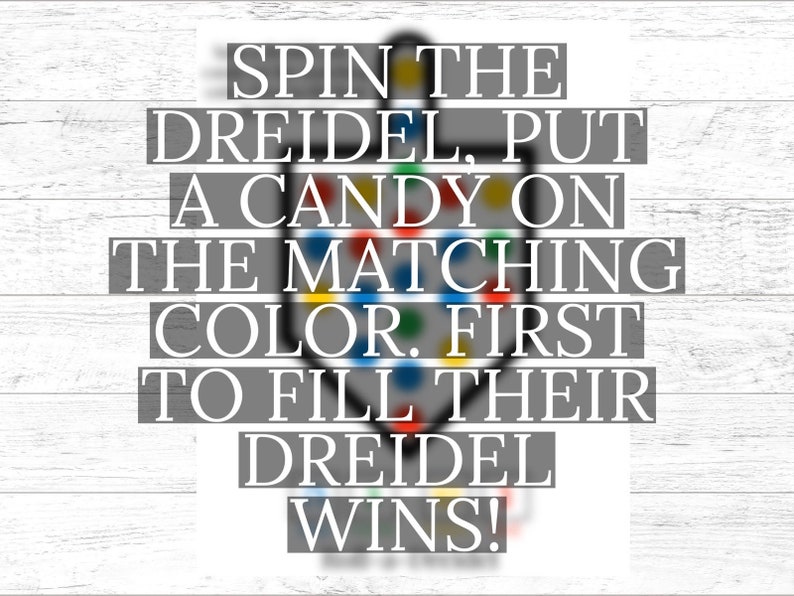 Printable Hanukkah Dreidel Game - Etsy