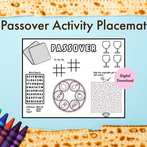 Printable Passover Activity Placemat - Etsy