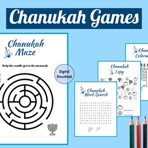 PRINTABLE Hanukkah Activity Pages - Etsy