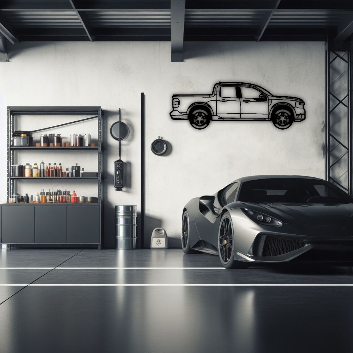 Ford Maverick Silhouette Metal Wall Art | Car Guy Gift | Automotive ...