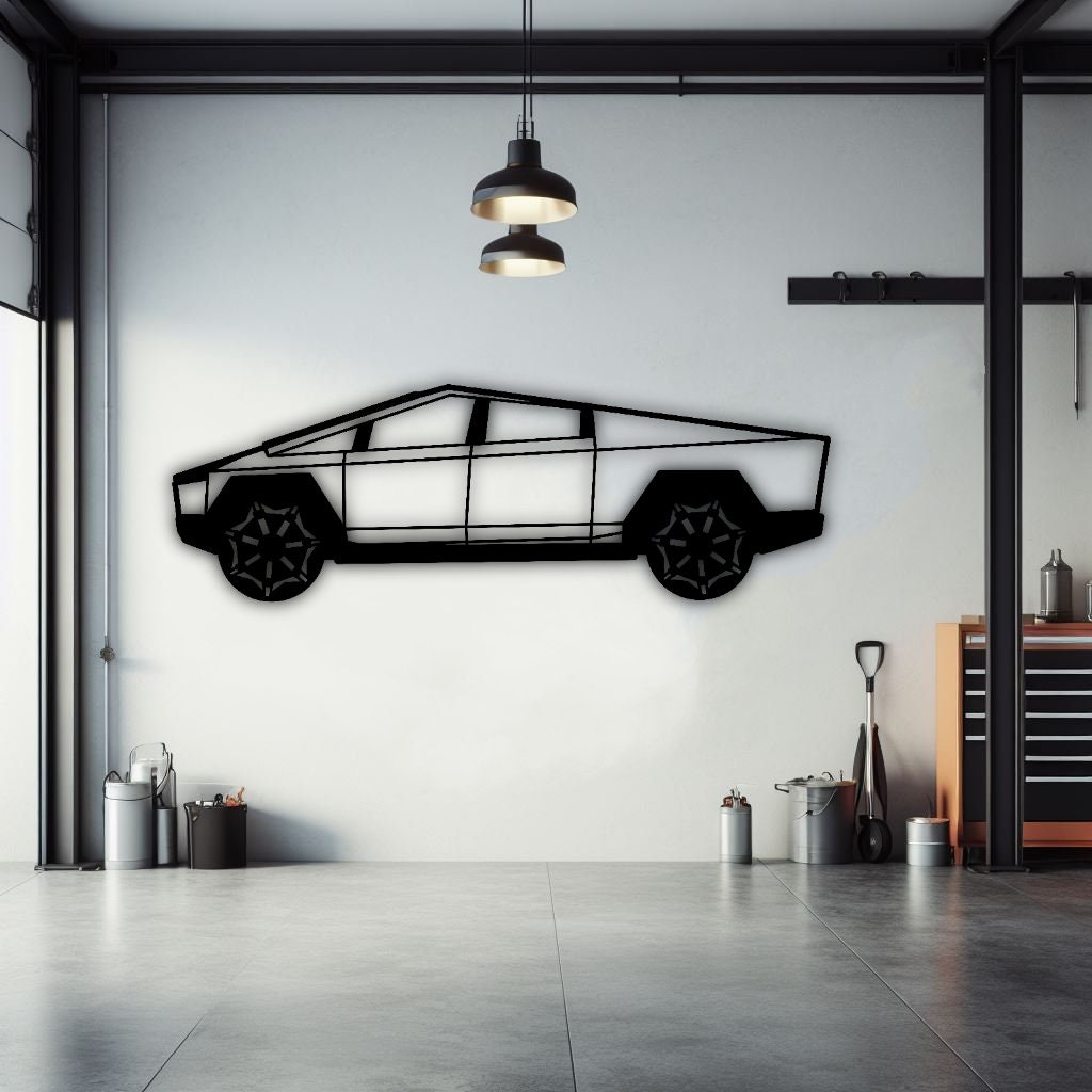 Tesla Cybertruck Garage Wall Decor | Automotive Accessories ...