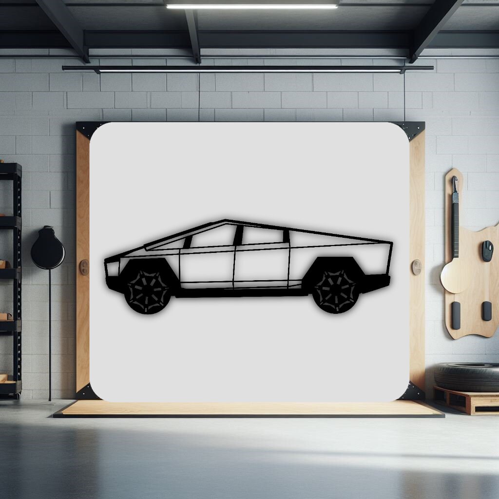 Tesla Cybertruck Garage Wall Decor | Automotive Accessories ...