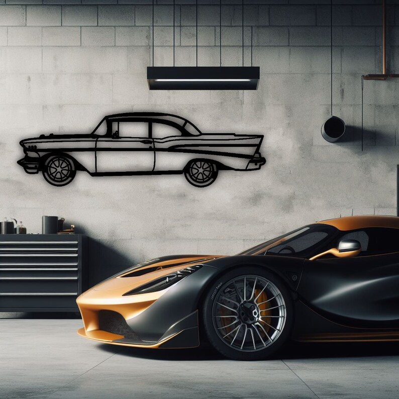 Chevrolet Bel Air Metal Wall Art Automotive Signs Car Gifts for Him Car ...