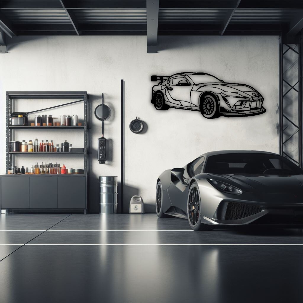Toyota GR Supra Silhouette Metal Wall Art | Car Guy Gift | Automotive ...