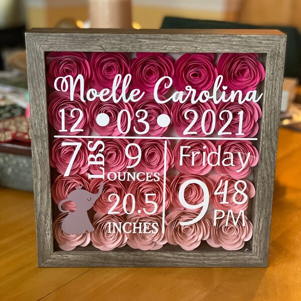 Baby Shadow Box - Etsy