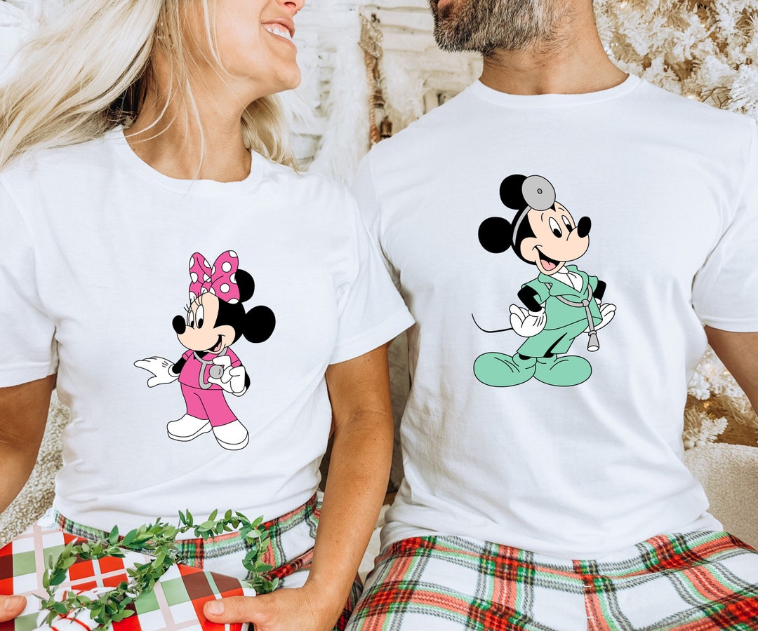 Doctor Mickey and Nurse Minnie Shirt, Disney Nurse Shirt, Stethoscope ...