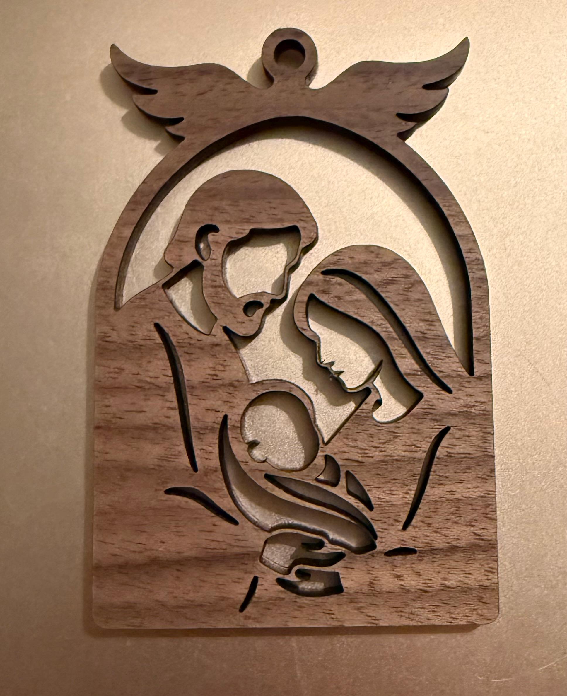 Mary Joseph Baby Jesus Nativity Christmas Ornament Holy Family ...