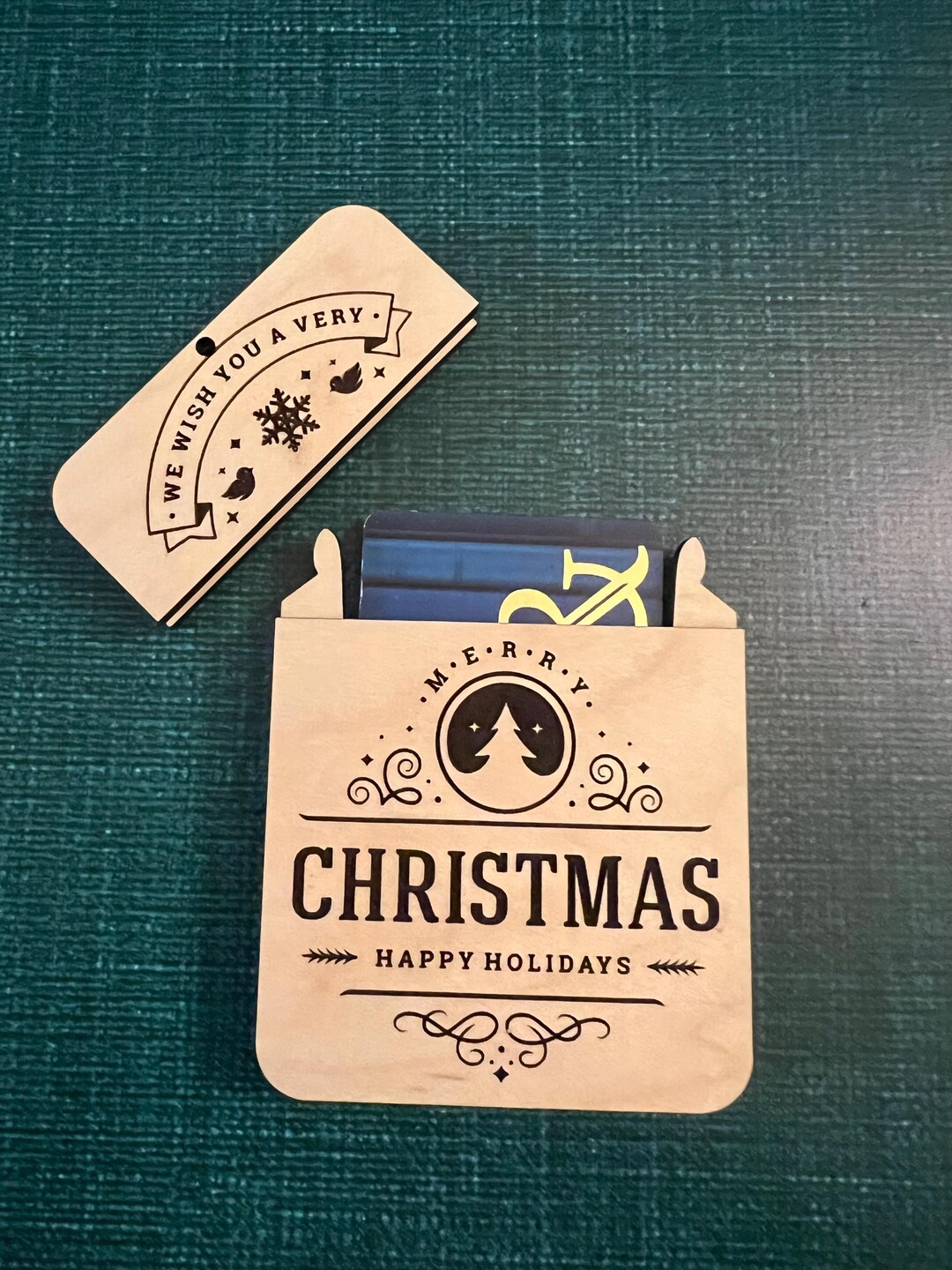 We Wish You A Very Merry Christmas Gift Card Holder - Etsy