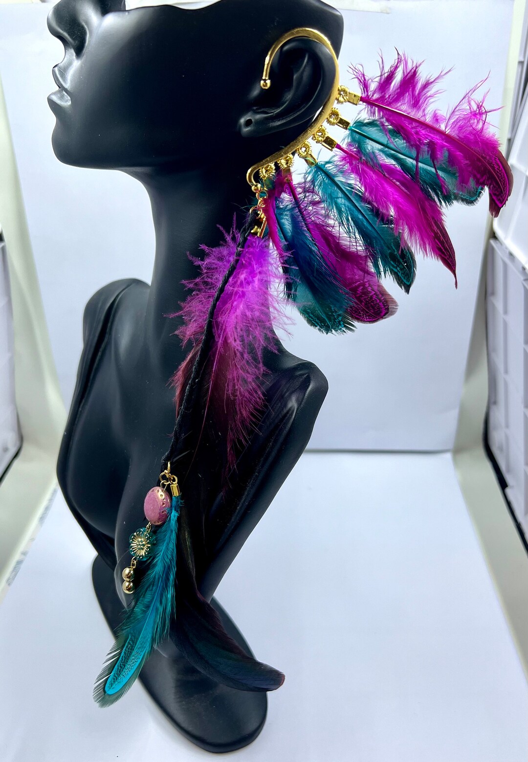 Mad Molly’s Boho Feather Ear Cuff/festival Jewelry - Etsy