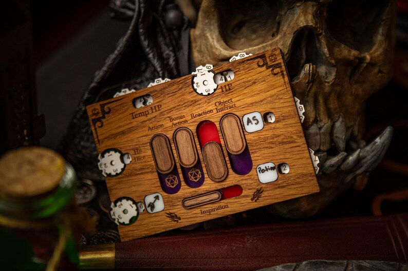D&D 5e Action Tracker: Walnut/red Oak Switchboard - Dungeons and ...