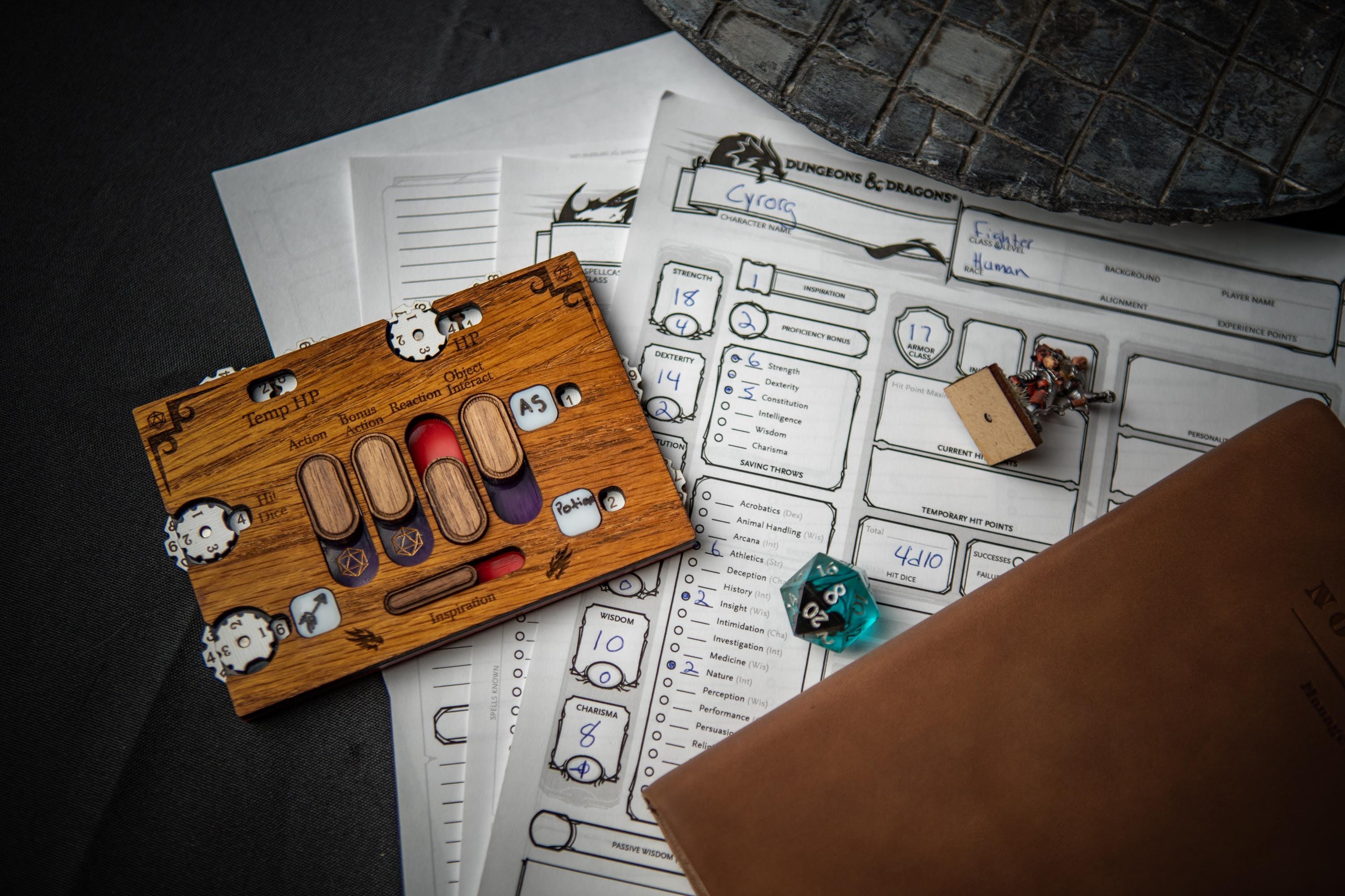 D&D 5e Action Tracker: Walnut/red Oak Switchboard - Dungeons and ...