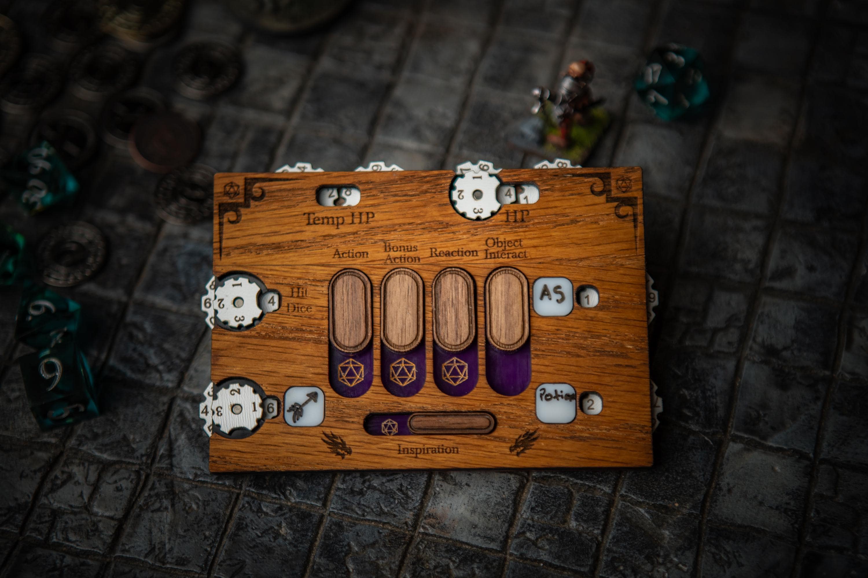 D&D 5e Action Tracker: Walnut/red Oak Switchboard - Dungeons and ...