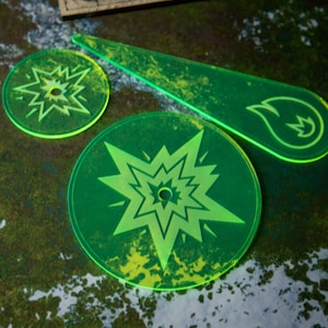 Acrylic Blast Template Set for Fantasy Rank and File Wargames - Etsy