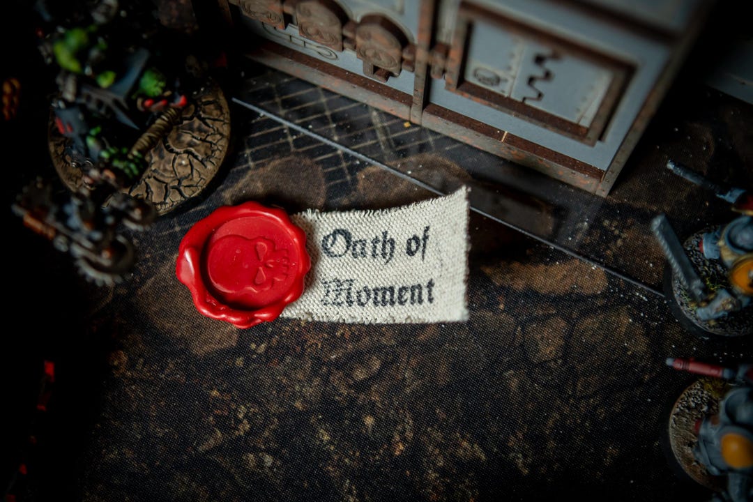 Oath of Moment Purity Seal Token – Handmade Wax & Canvas Warhammer ...