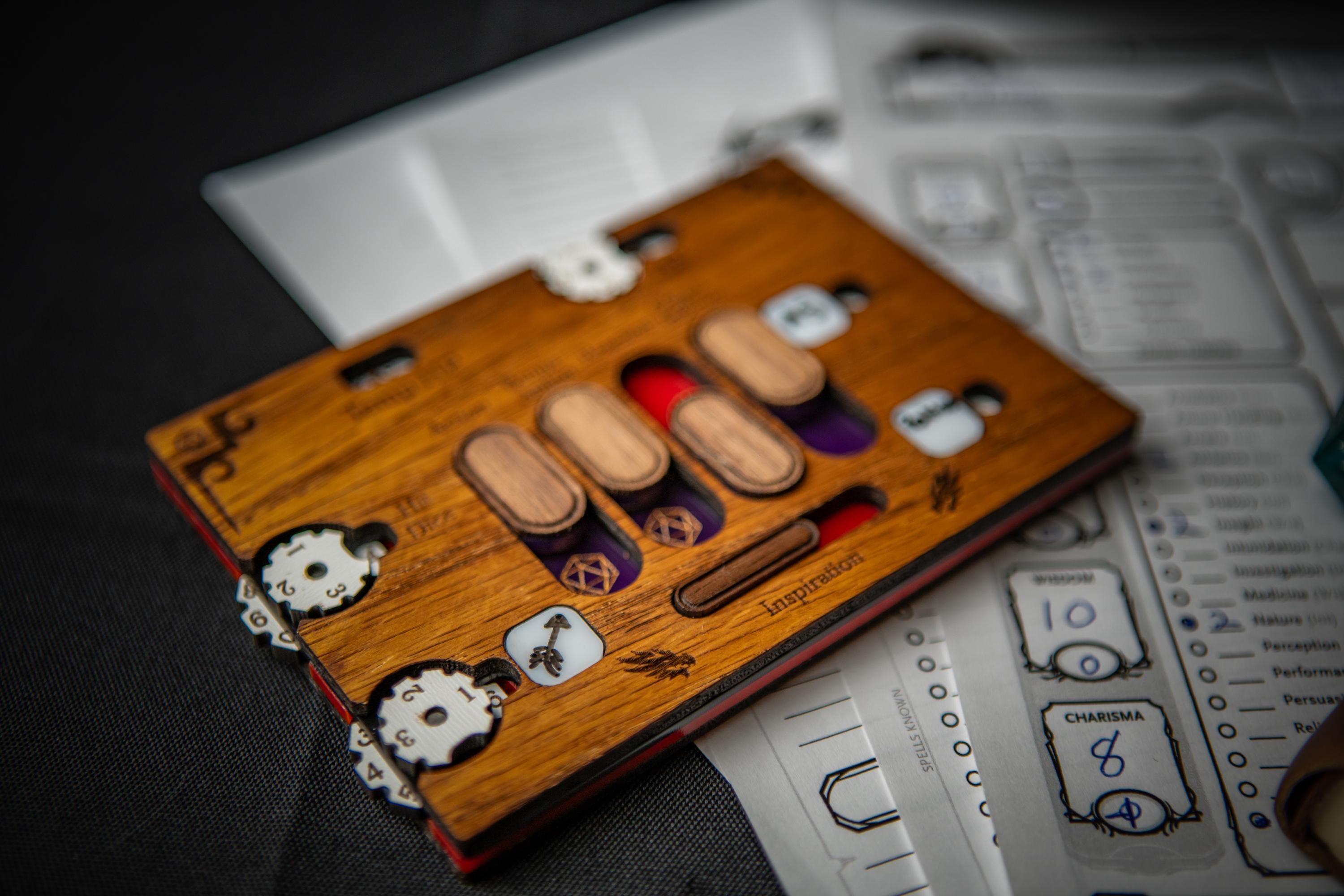 D&D 5e Action Tracker: Walnut/red Oak Switchboard - Dungeons and ...