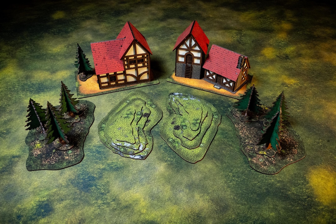 Fantasy Farmstead Terrain Set for Rank and File Wargames Painted ...