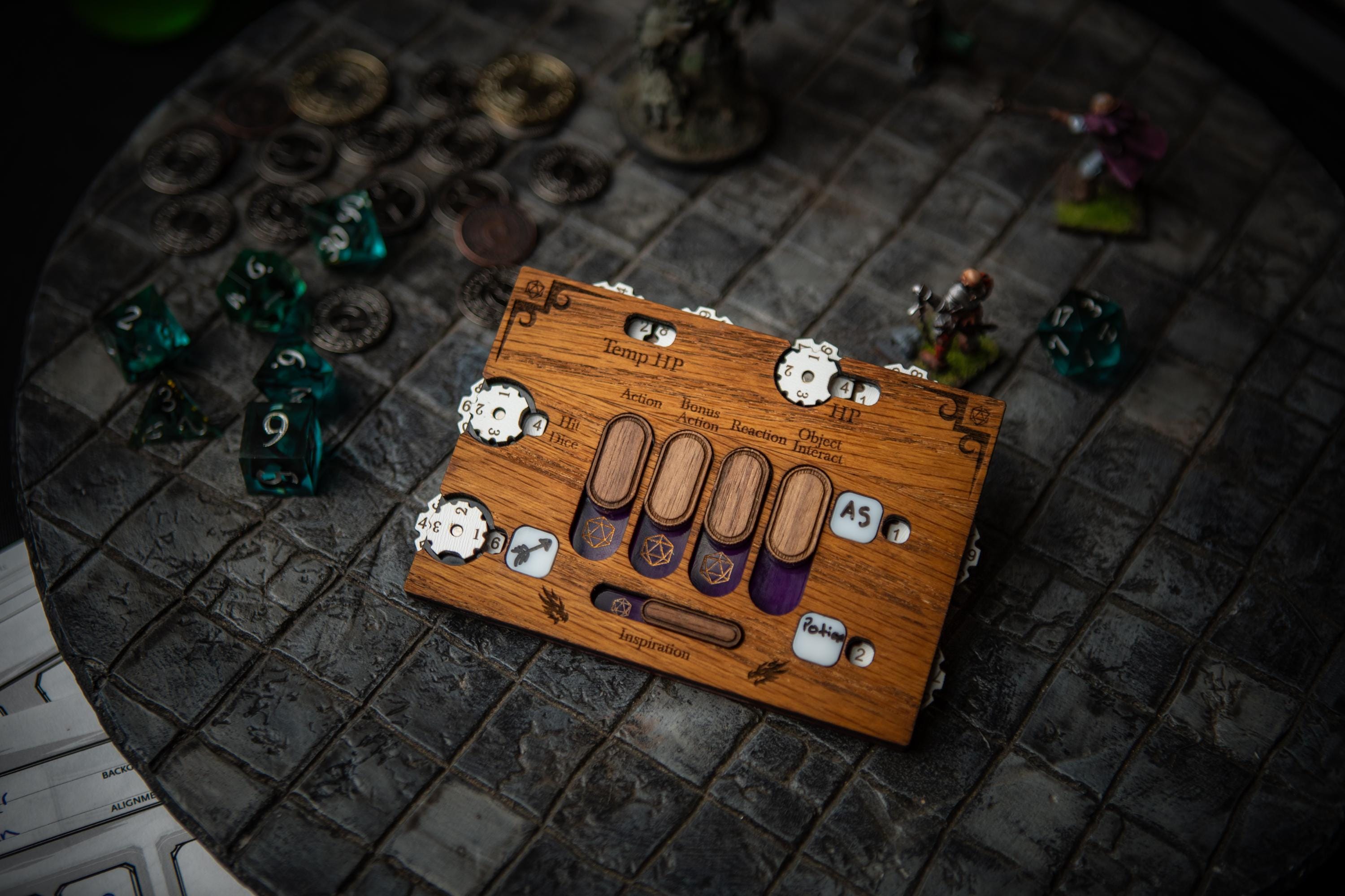 D&D 5e Action Tracker: Walnut/red Oak Switchboard - Dungeons and ...