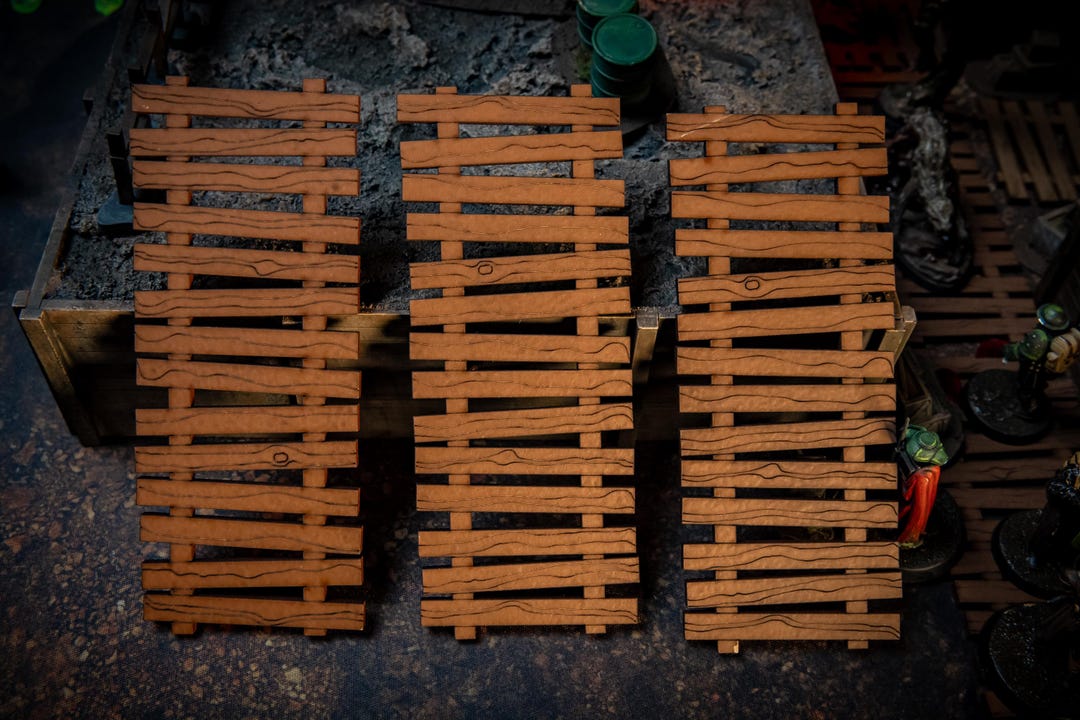 Duckboards & Trench Bridge Set | 28mm MDF Terrain for Trench Crusade ...