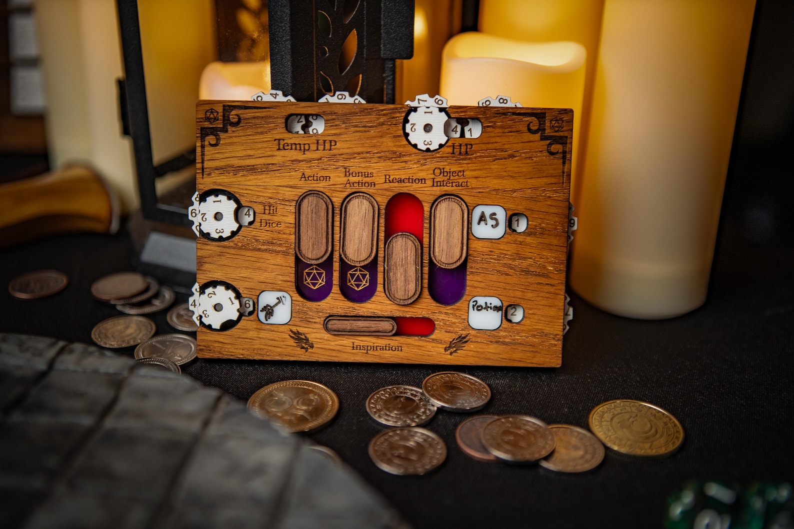 D&D 5e Action Tracker: Walnut/red Oak Switchboard - Dungeons and ...