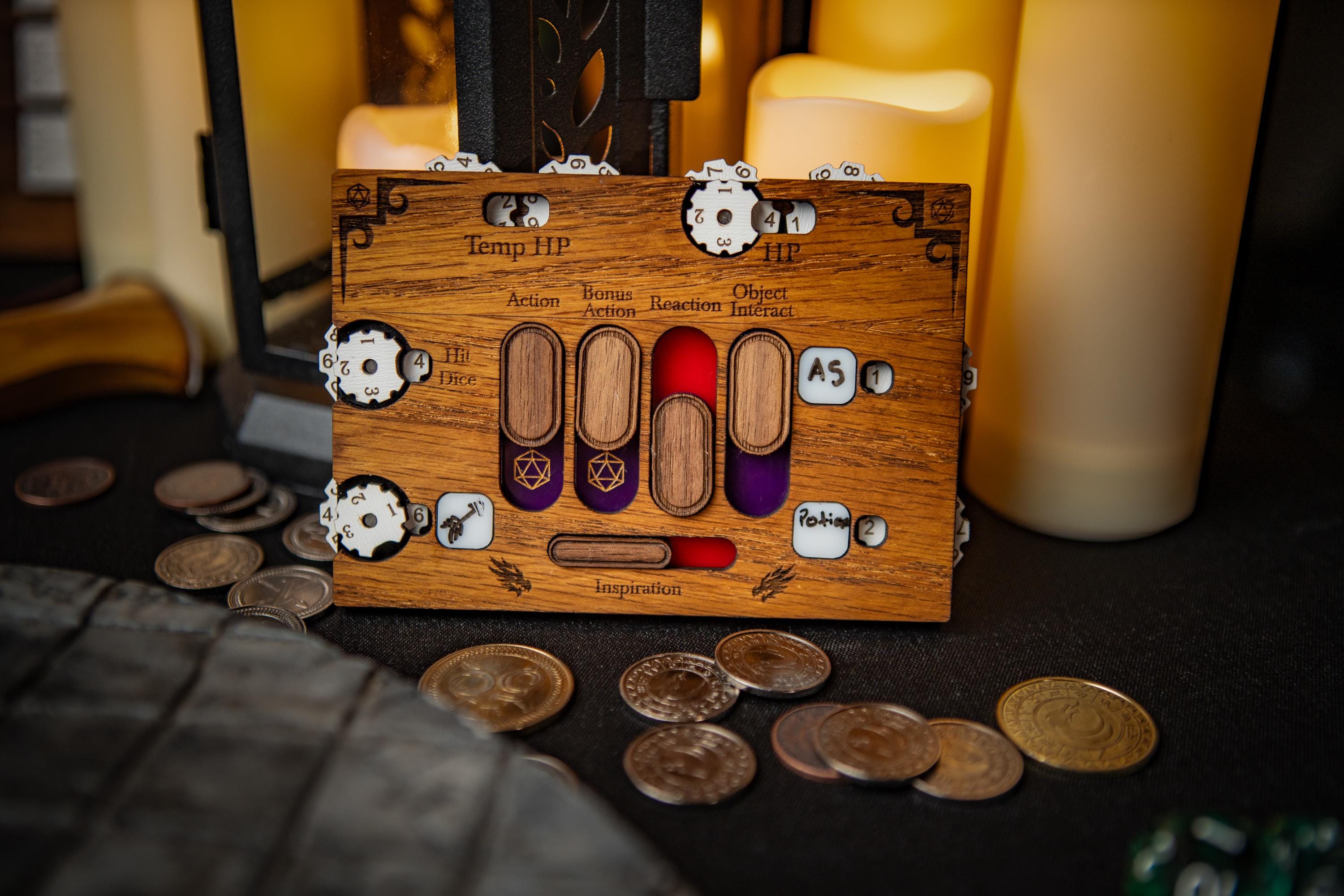 D&D 5e Action Tracker: Walnut/red Oak Switchboard - Dungeons and ...
