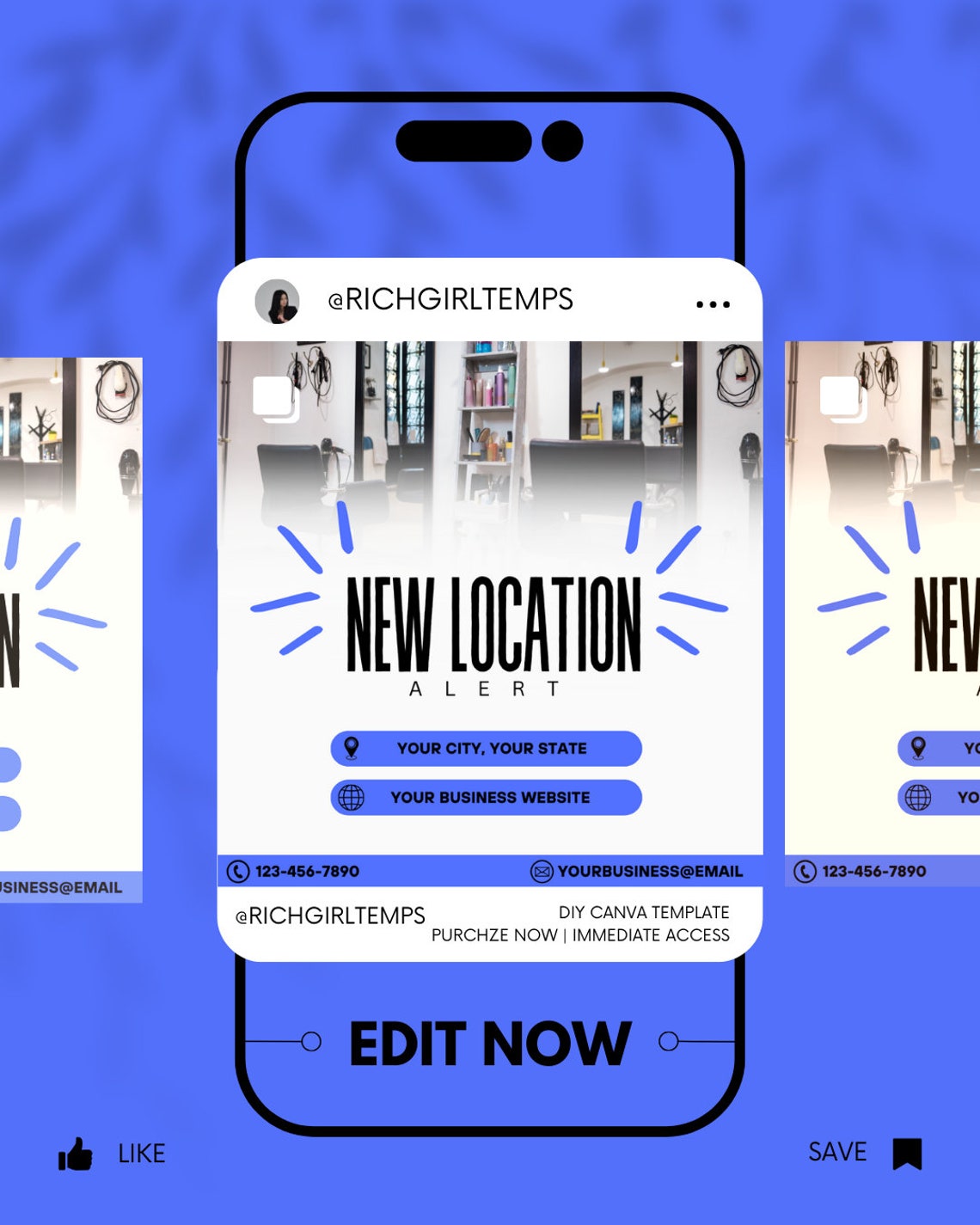 New Location Template, New Location DIY Canva Flyer, Location Change ...