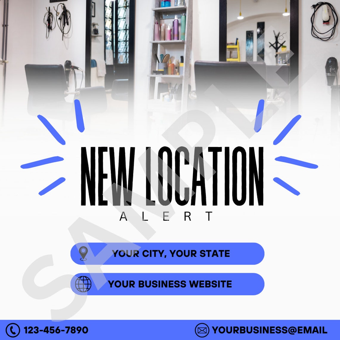 New Location Template, New Location DIY Canva Flyer, Location Change ...