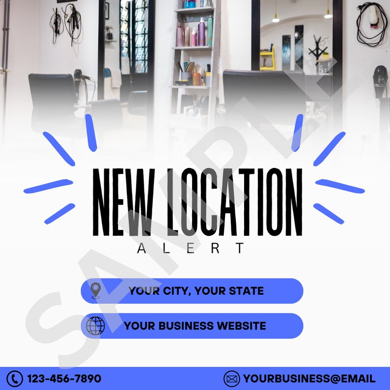 New Location Template, New Location DIY Canva Flyer, Location Change ...