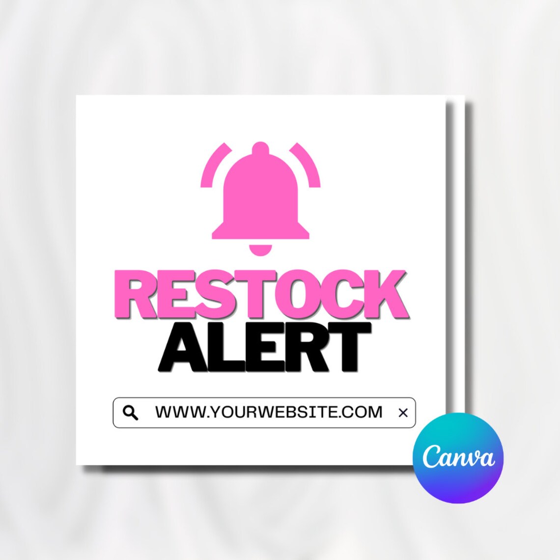 Pink Restock Alert Template: DIY Social Media Flyer (canva) - Etsy
