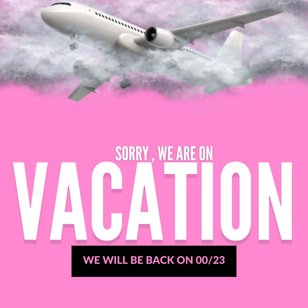 On Vacation Template We're on Vacation Flyer Social - Etsy