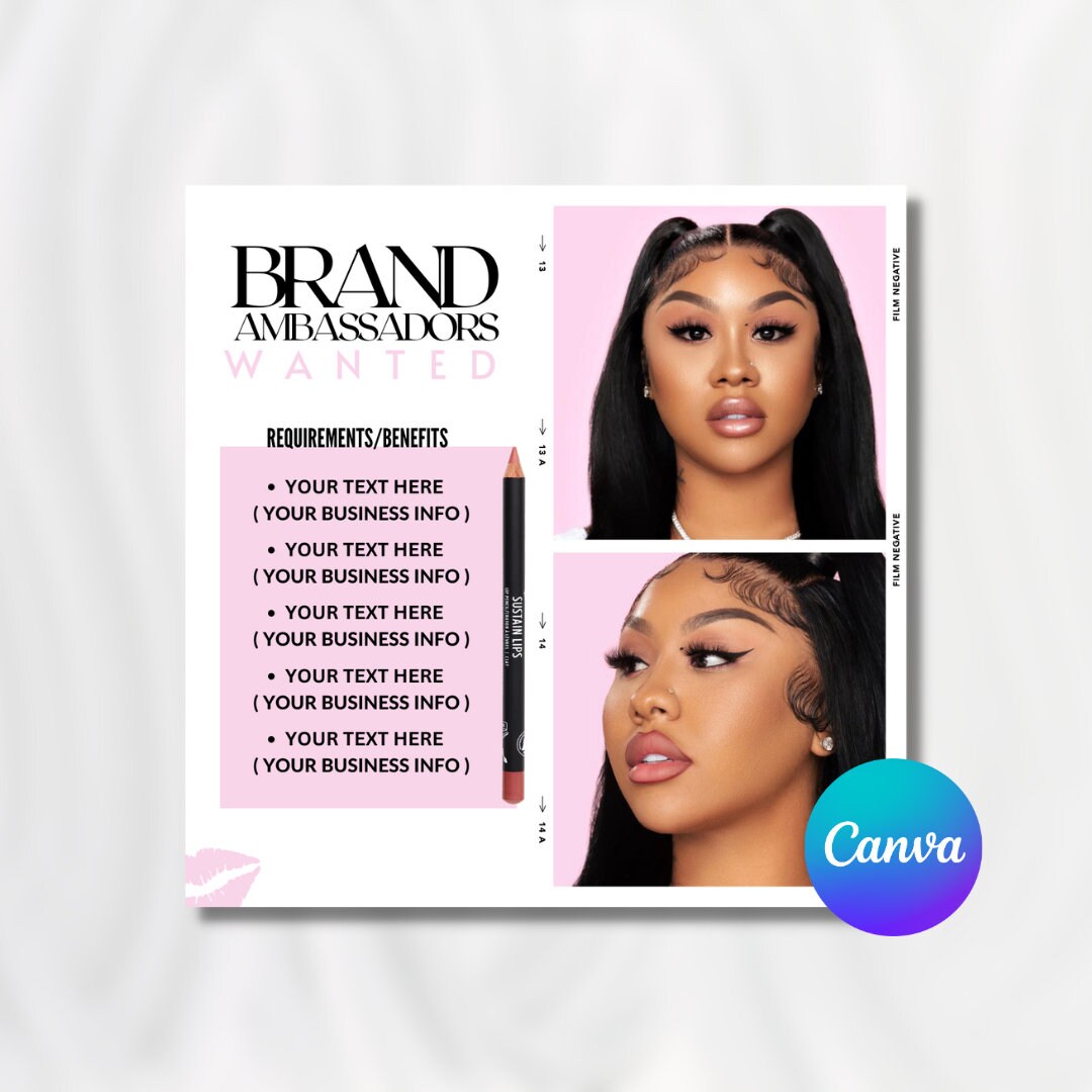 Brand Ambassador Wanted Flyer, Brand Ambassador Needed Template, Wig ...