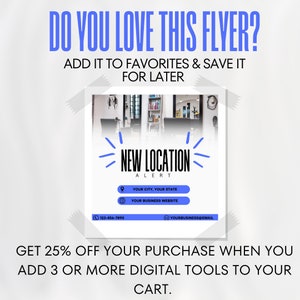 New Location Template, New Location DIY Canva Flyer, Location Change ...