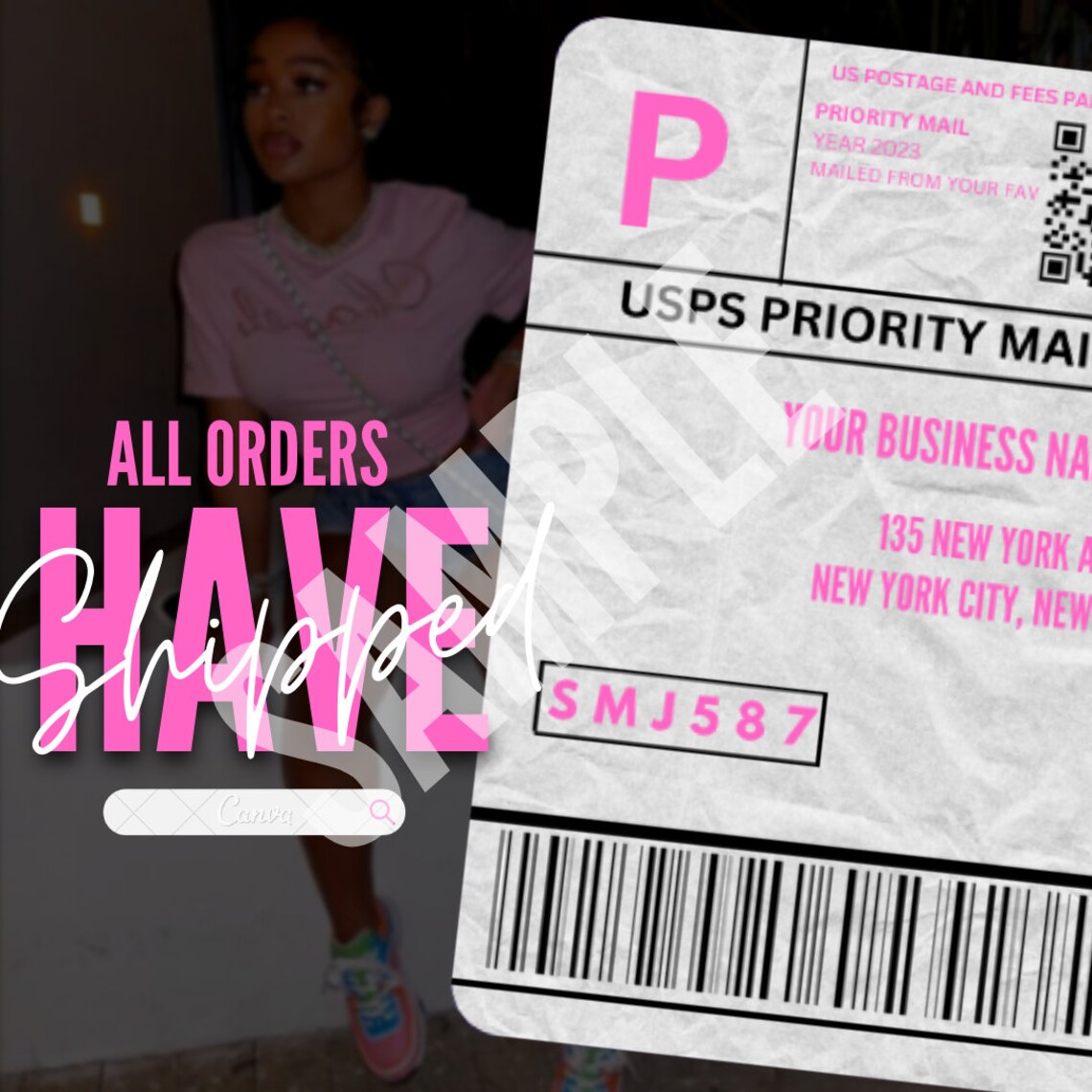 Orders Have Shipped Flyer, Shipping DIY Template, Orders Shipped Social ...