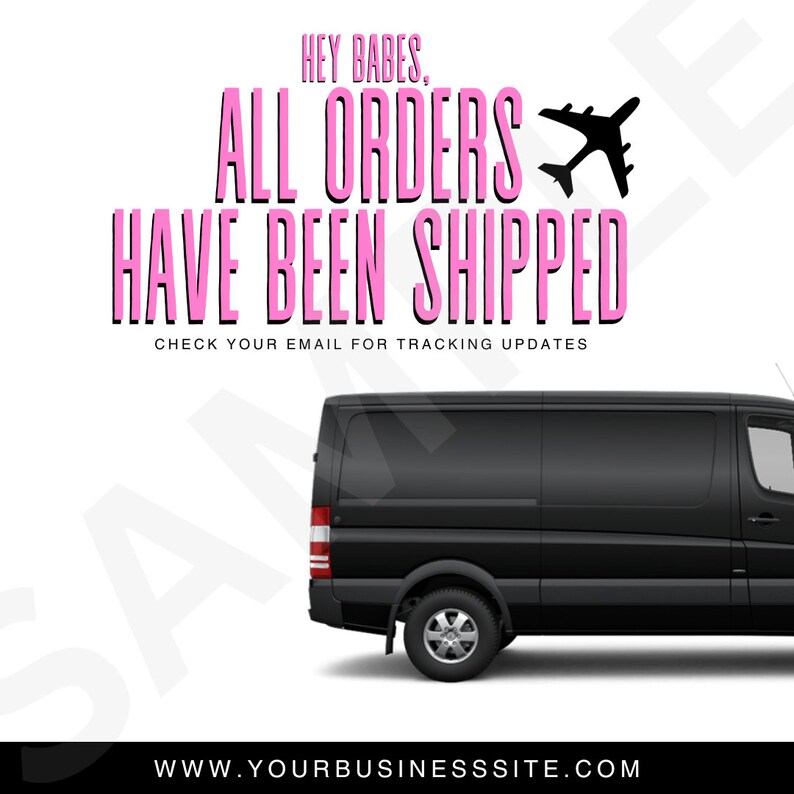 Orders Have Shipped Flyer Shipping DIY Premade Canva Template - Etsy