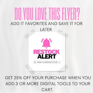 Premade We've Restocked Template, DIY Restocked Flyer, We Have ...